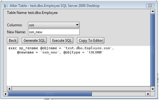 Rename Columns In Sql Server Javatpoint How To A Column Server 