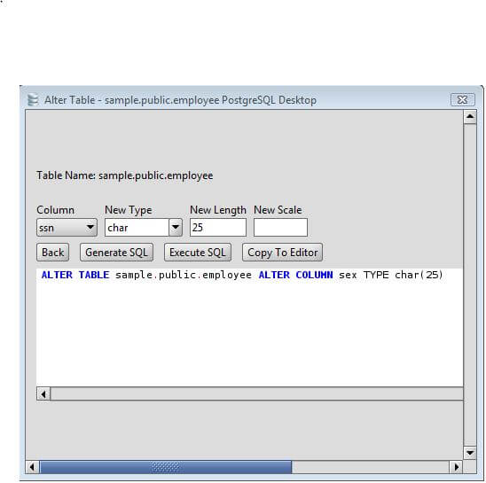 PostgreSQL Change Column Type Of PostgreSQL Database Table Columns Via 